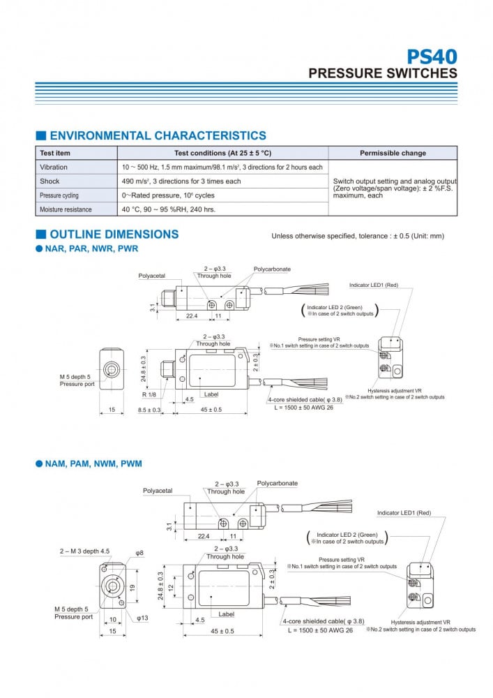 PS40 datasheet page 3