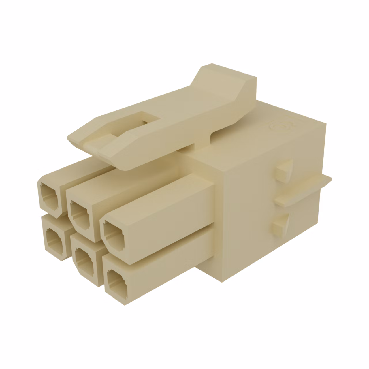Micro-Fit+ Versa Color Receptacle Housing, Dual Row, 6 Circuits, UL 94V-0, Glow-Wire Capable, Natural for sale