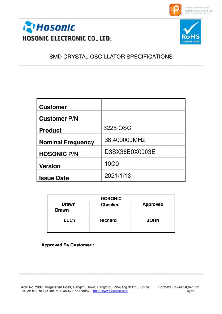 D3SX38E0X0003E datasheet page 1