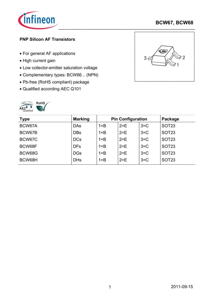 BCW 68G technical document page 1