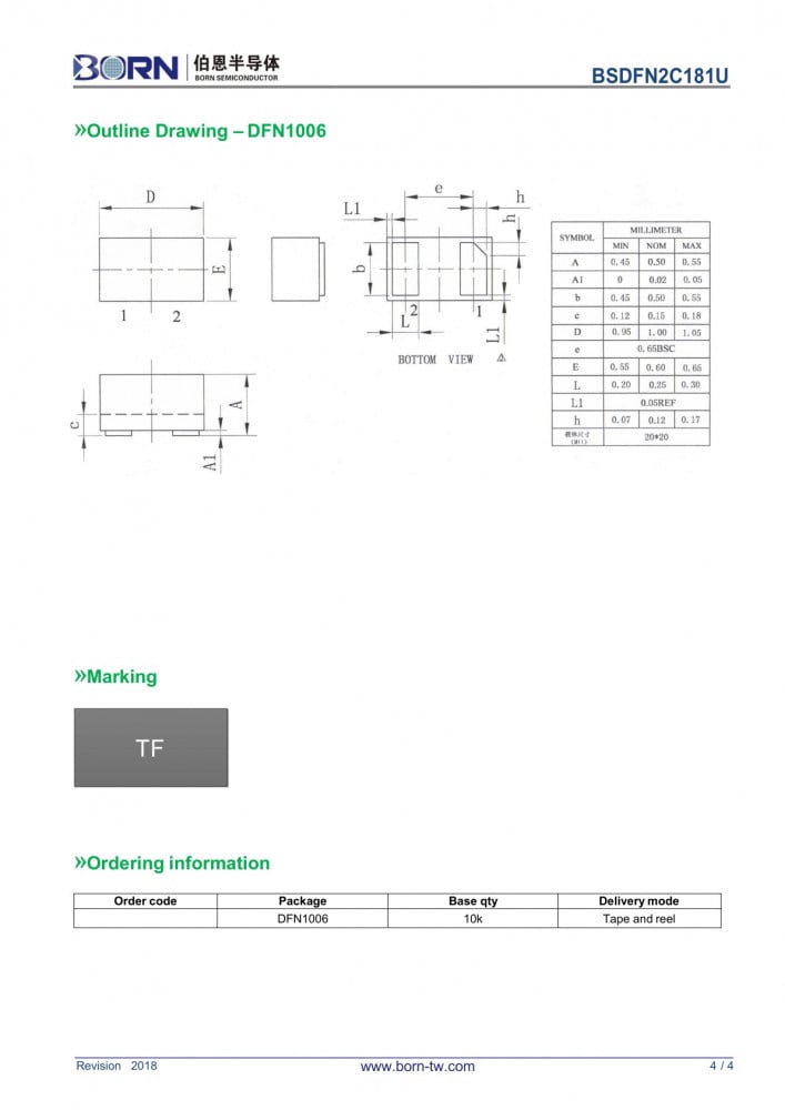 BSDFN2C181U datasheet page 4