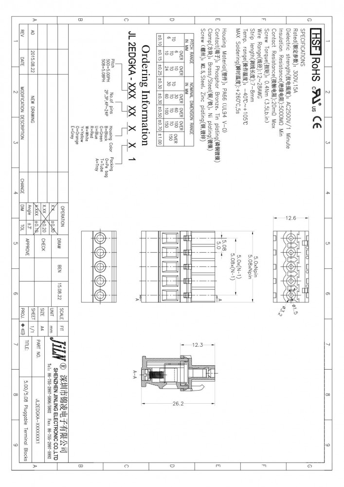 JILN JL2EDGKA-50804G01 technical drawing