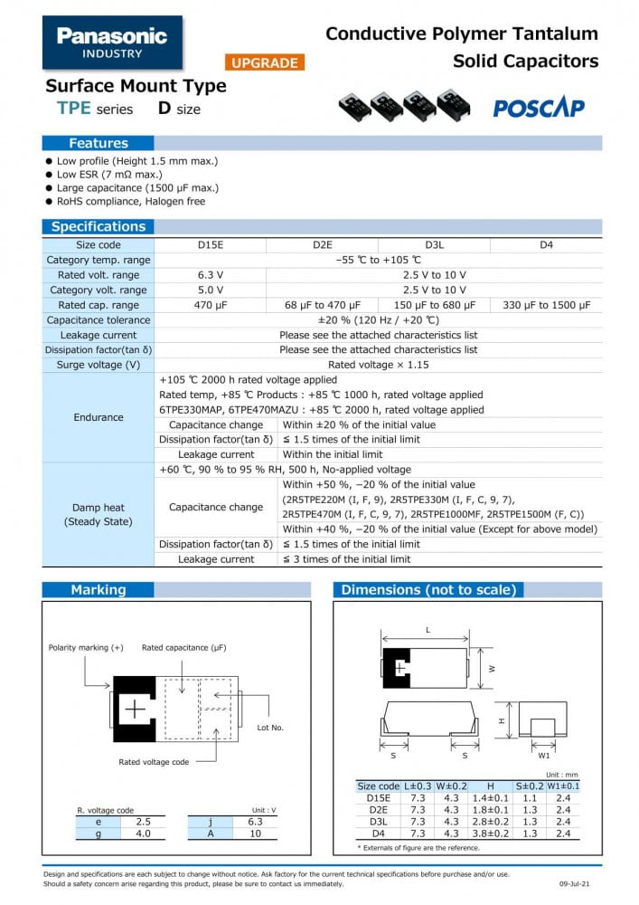PANASONIC POSCAP technical document page 3