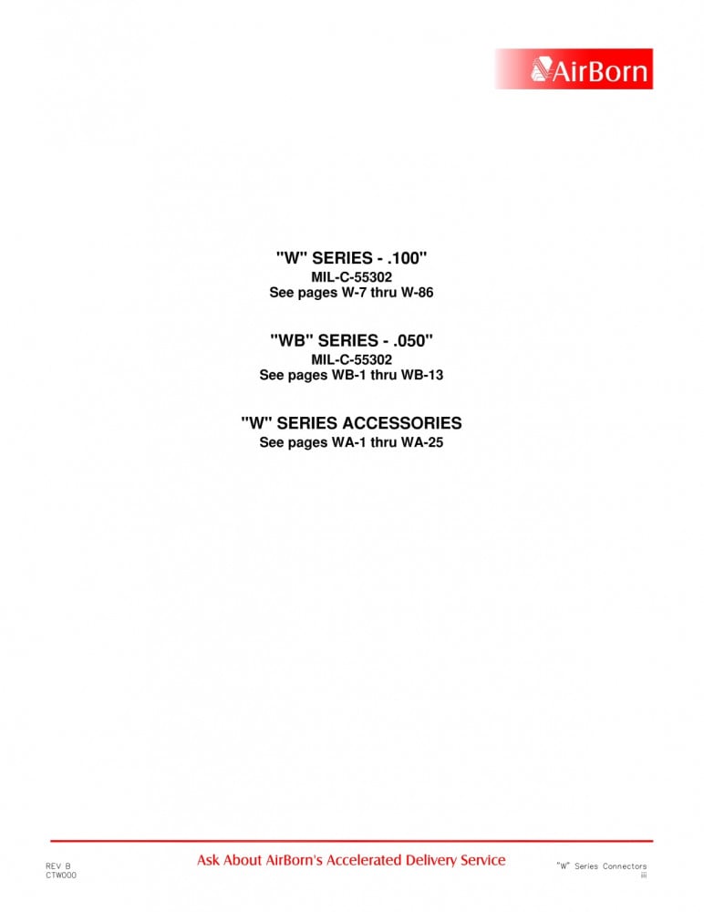 AirBorn W Series catalog page 2