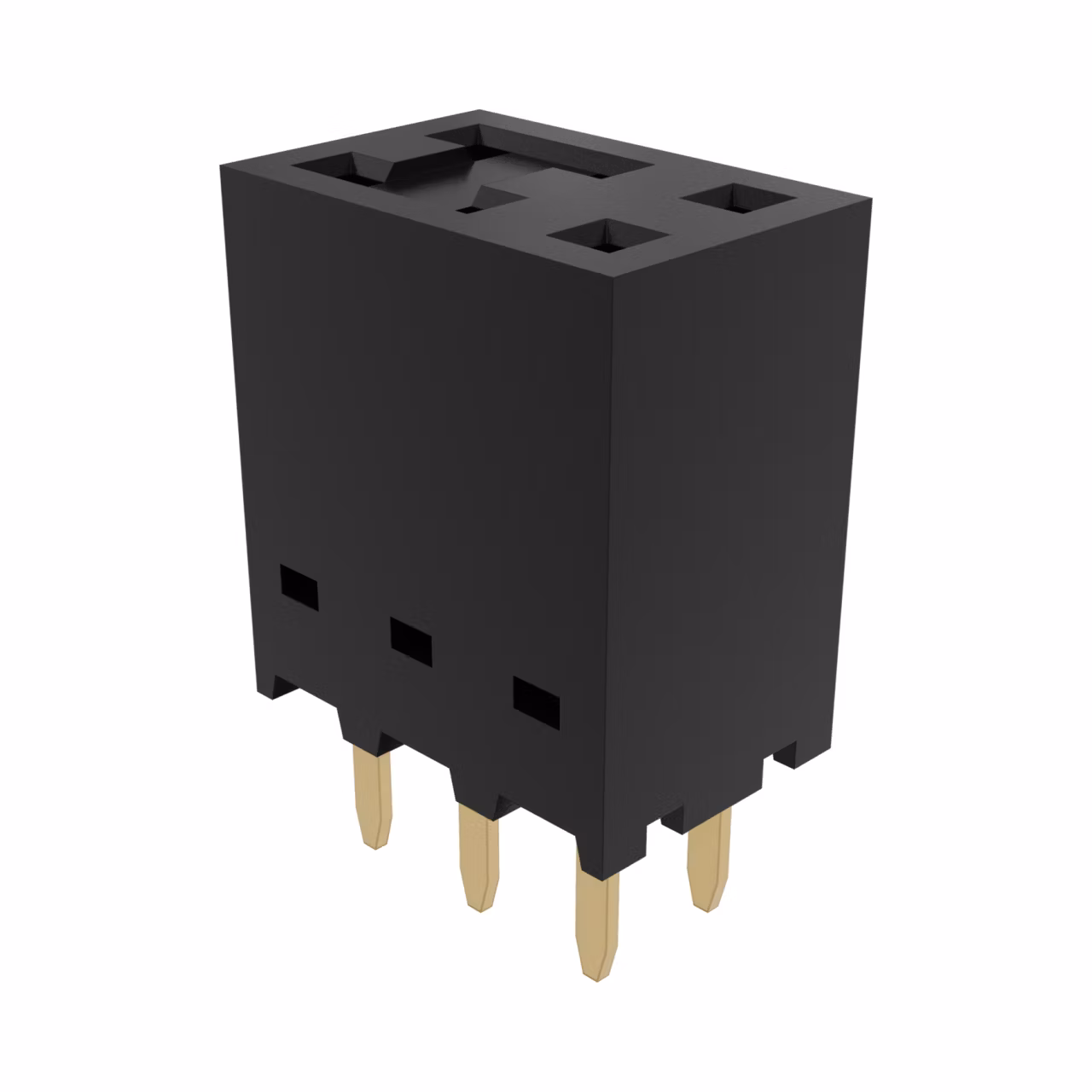C-Grid III PCB Receptacle, 2.54mm Pitch, Dual Row, Vertical, 6 Circuits, 0.12µm Gold (Au) Flash Plating, Straight PCB Pins for sale