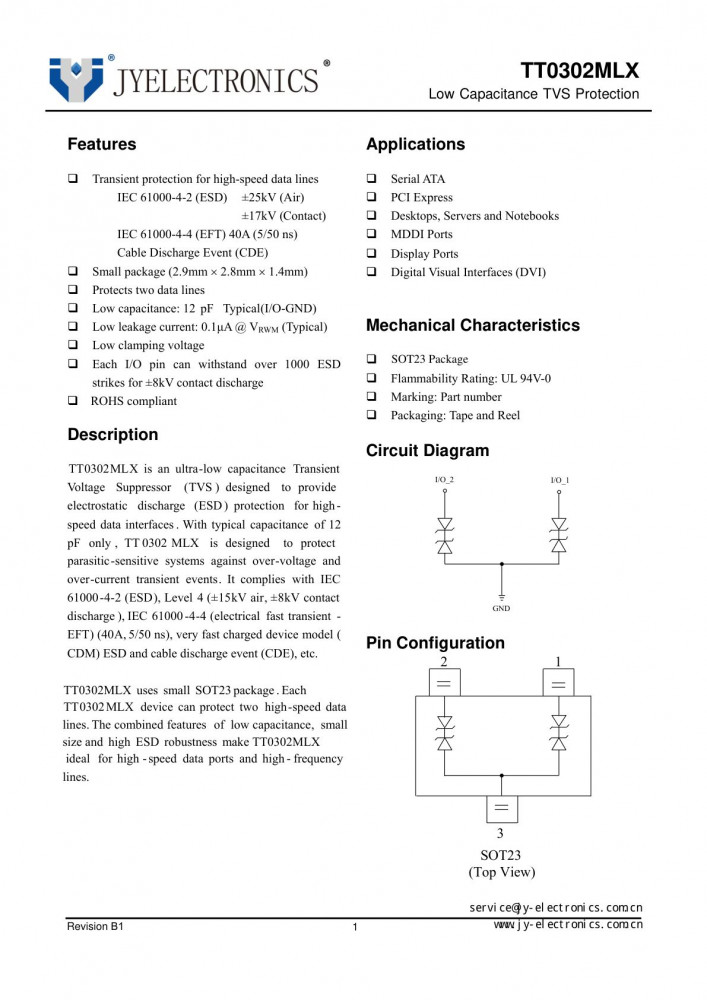 TT0302MLX datasheet page 1