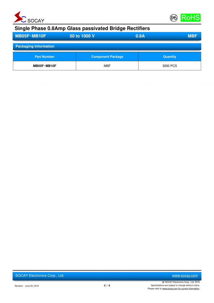 SOCAY MB05F datasheet page 4