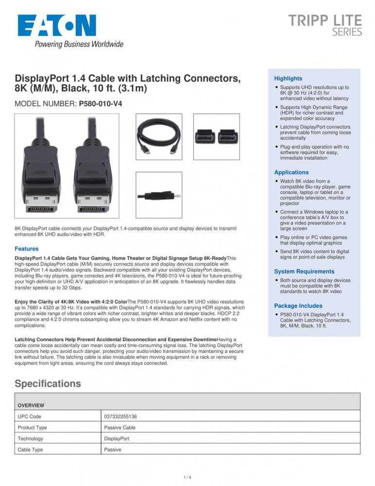 P580-010-V4 document page 1