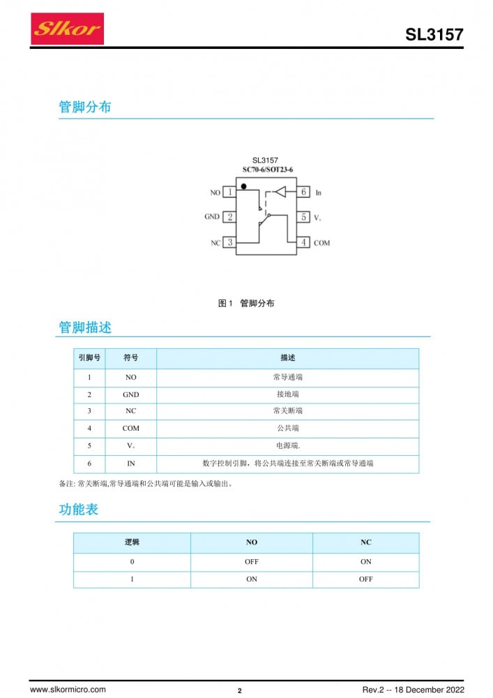 SL3157XT6 datasheet page 2