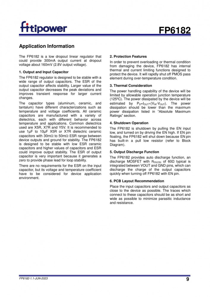 FP6182 datasheet page 9