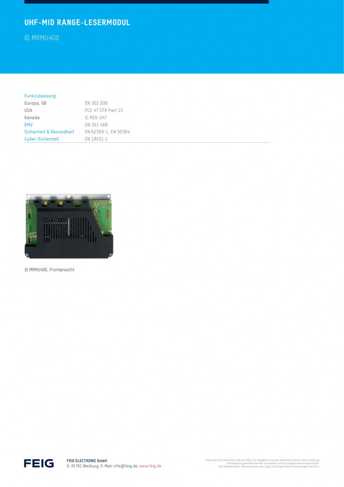 ID MRMU400 technical document page 3