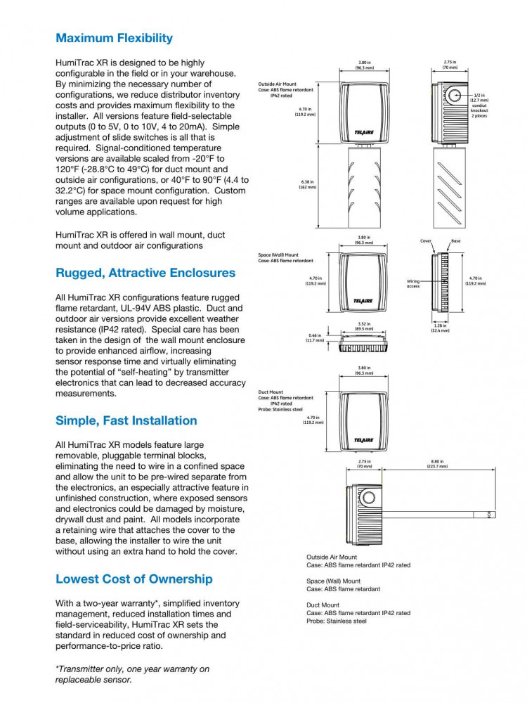 HumiTrac XR document page 3