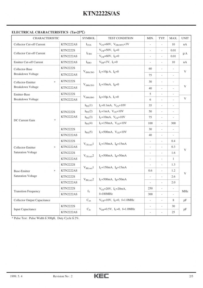KTN2222AS datasheet page 2