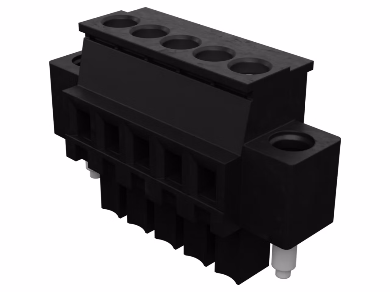 3.81mm Pitch Eurostyle Vertical Plug, with Retention Screws, Rear Wire Entry, Gold (Au) Plated, Black, 5 Circuits for sale