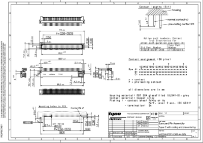 TE Connectivity 2-1392009-6 DIN 41612 Connector for sale