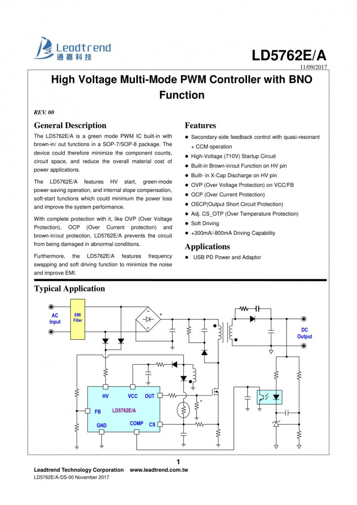 LD5762A document page 1