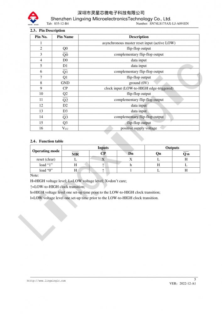SN74LS175 datasheet page 8