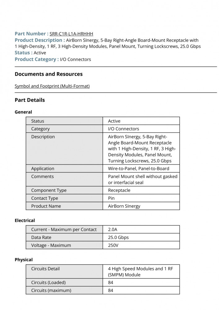 Technical document image 1 for SRR-C1R-L1A-HRHHH