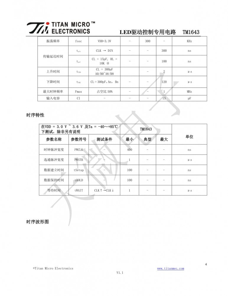 TM1643 datasheet page 4