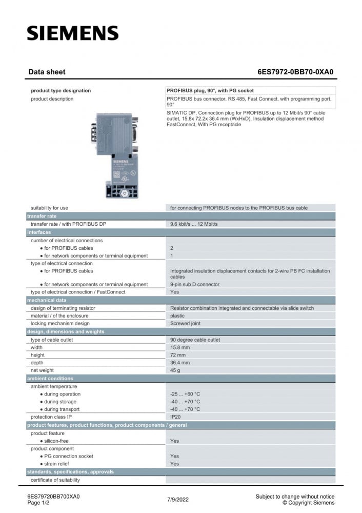 6ES79720BB700XA0 technical document page 1