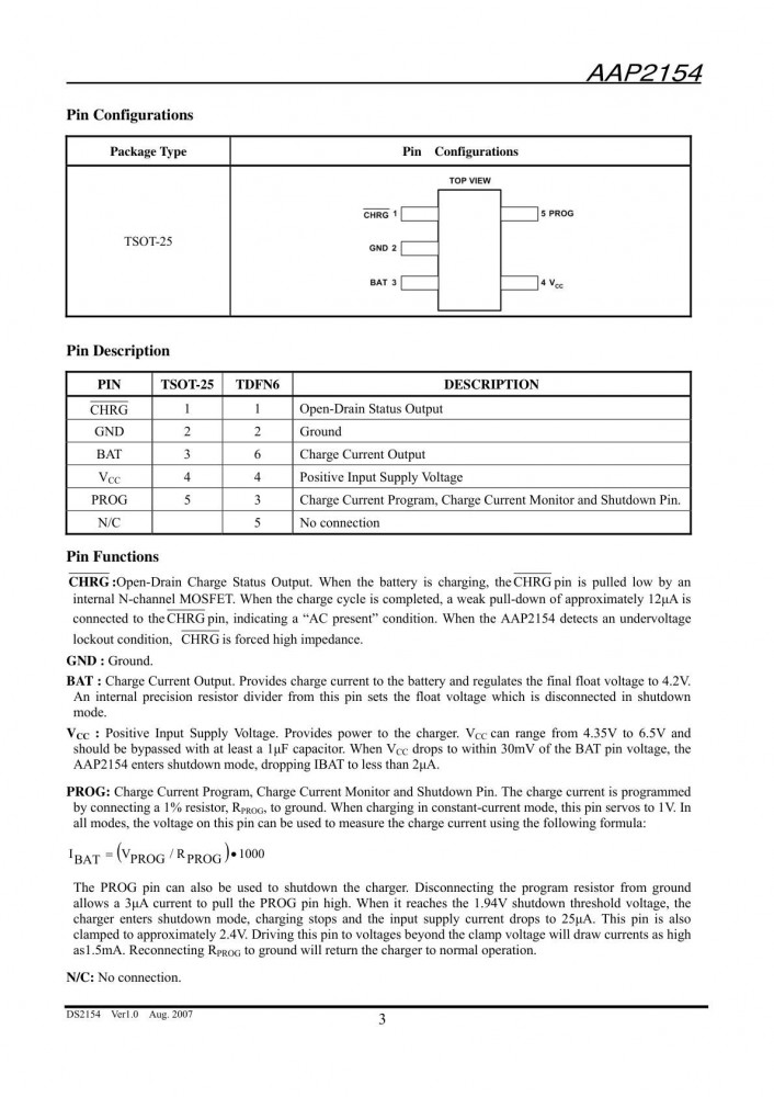 AAP2154 datasheet page 3
