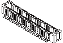 SlimStack Board-to-Board Plug, 0.40mm Pitch, Surface Mount, Dual Row, Vertical Stacking, 1.50mm Stacking Height, without Solder Tabs, 50 Circuits