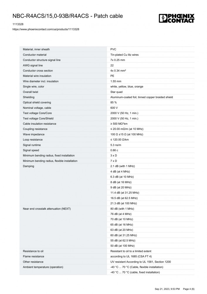 Phoenix Contact 1113328 technical document page 4