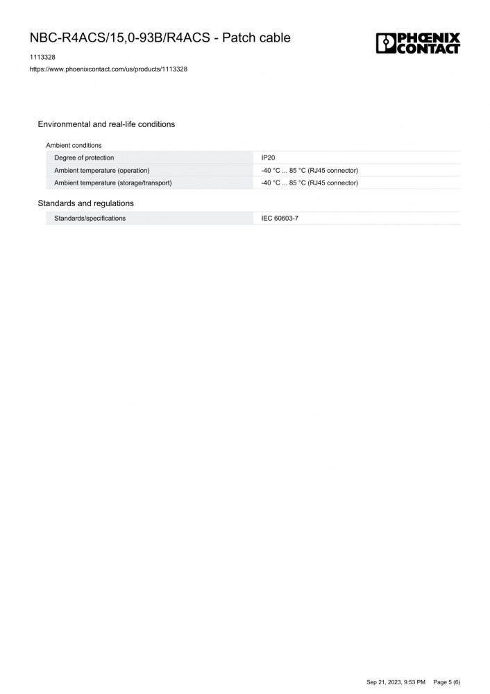 Phoenix Contact 1113328 technical document page 5