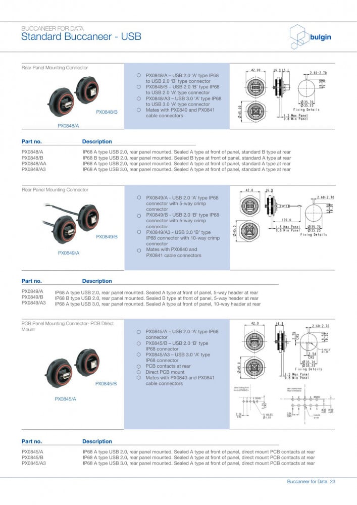Bulgin PX0840 technical document page 5