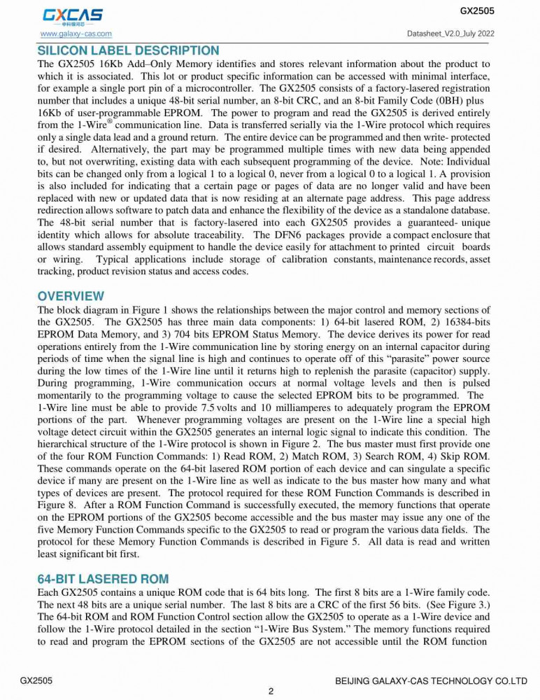 GX2505 datasheet page 2