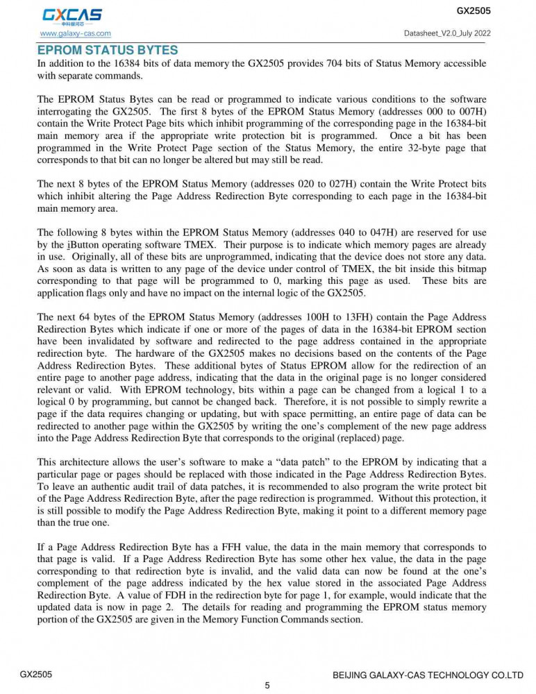 GX2505 datasheet page 5