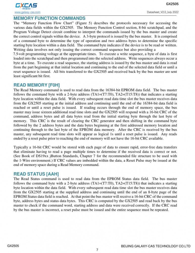 GX2505 datasheet page 7