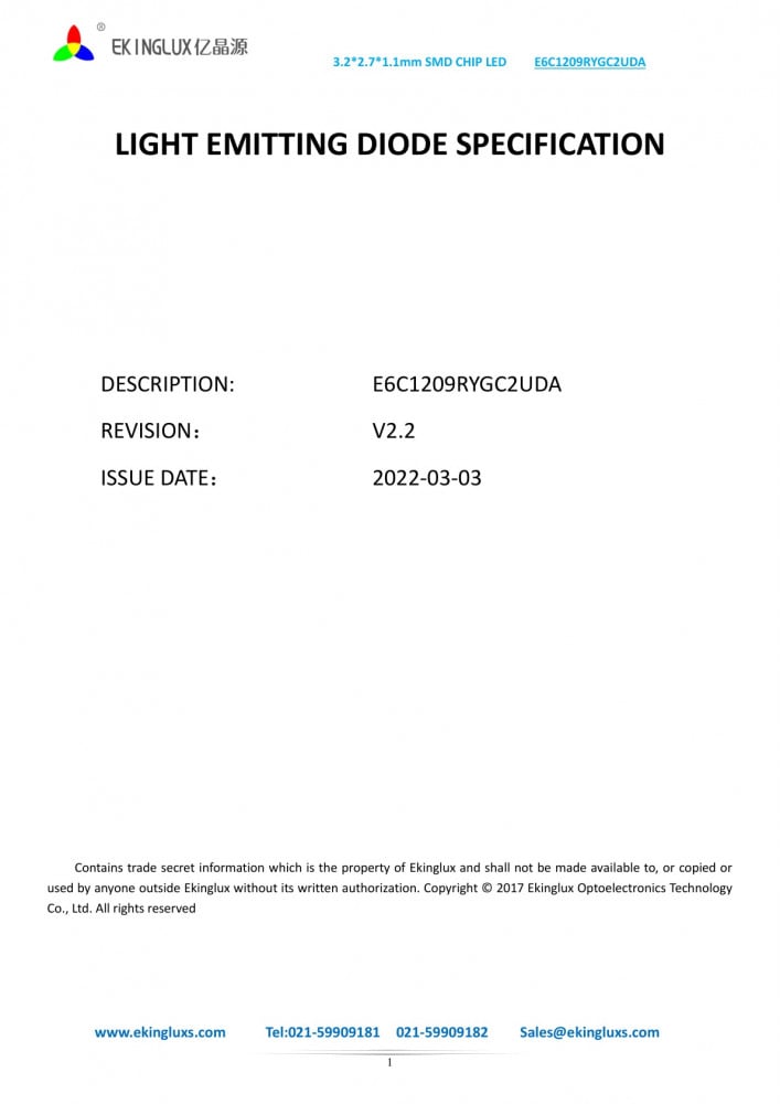 E6C1209RYGC2UDA datasheet page 1