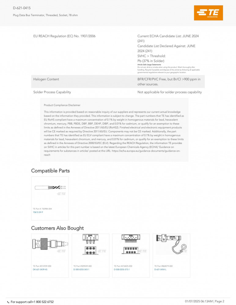 D-621-0415 technical document page 2