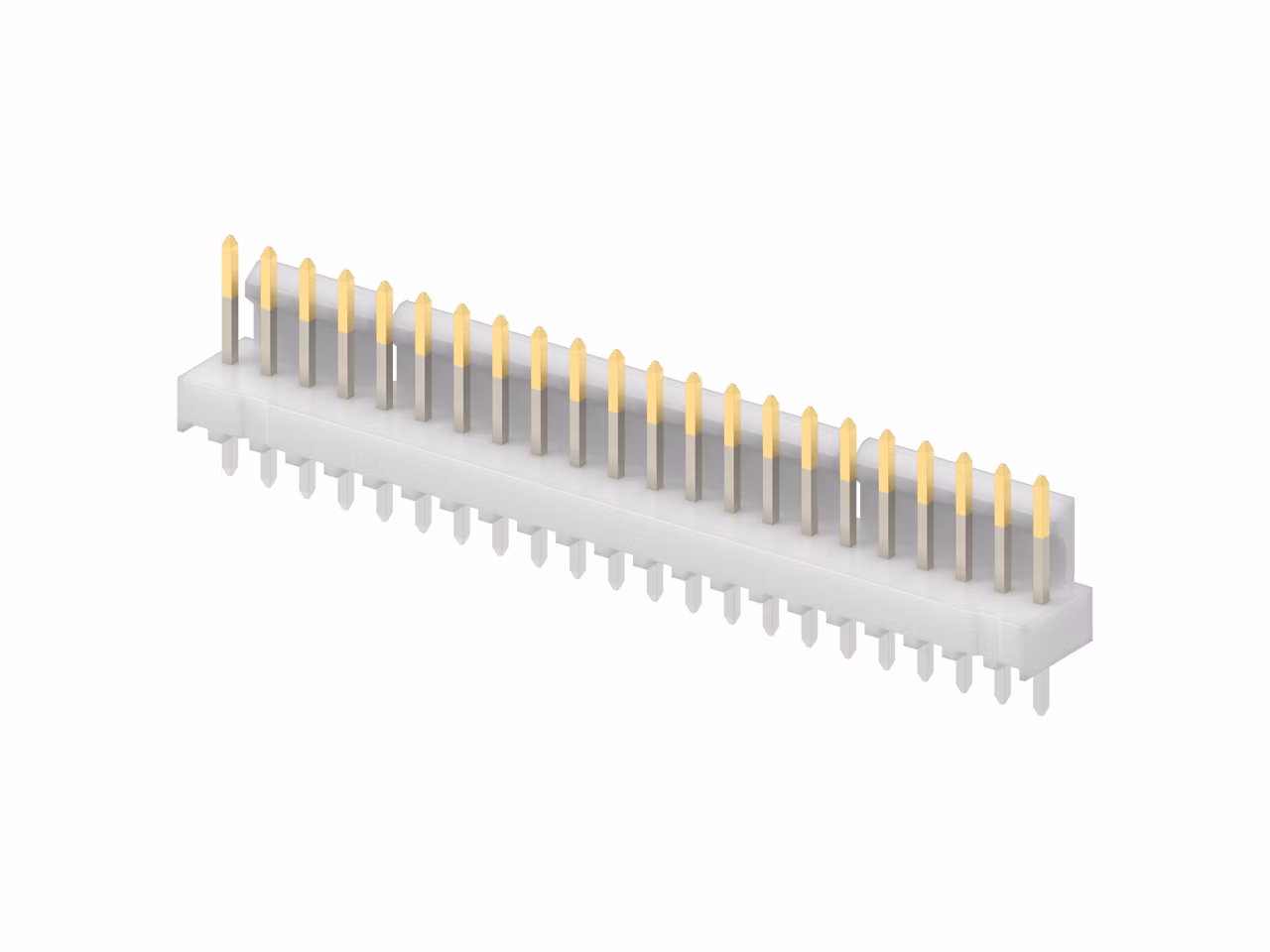 KK 254 Solid Header, Vertical, with Friction Lock, 22 Circuits, 0.51µm Gold (Au) Plating, 3.56mm Tail Length, Bag for sale