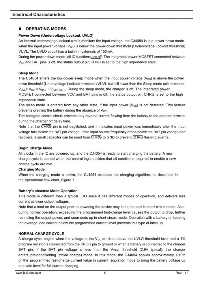 CJ4054 datasheet page 10