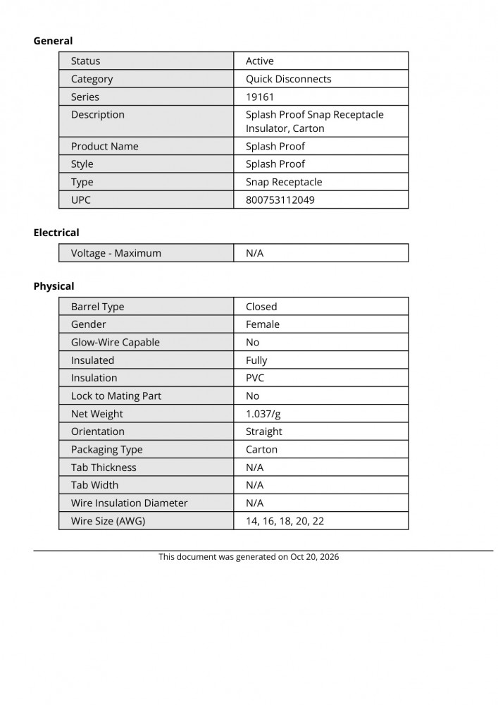 MOLEX 191610334 product document page 2