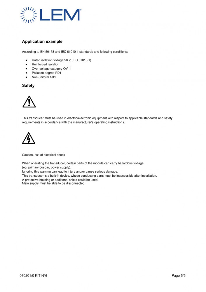 FHS 40-P Kit 6 documentation page 5