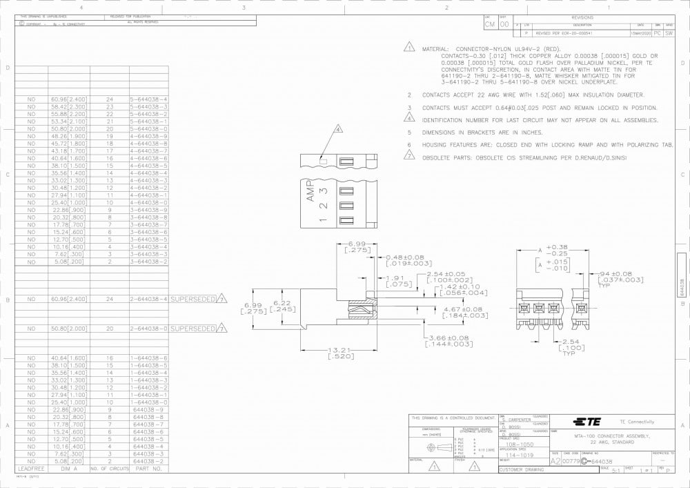 TE Connectivity 4-644038-0 technical drawing preview