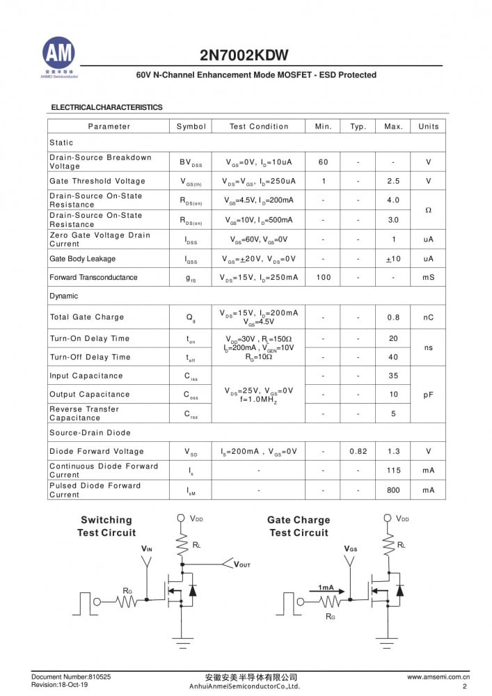 2N7002KDW datasheet page 2
