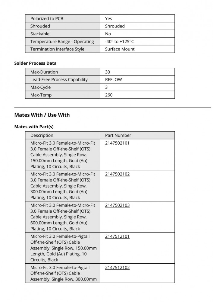 MOLEX 436501025 technical document page 4
