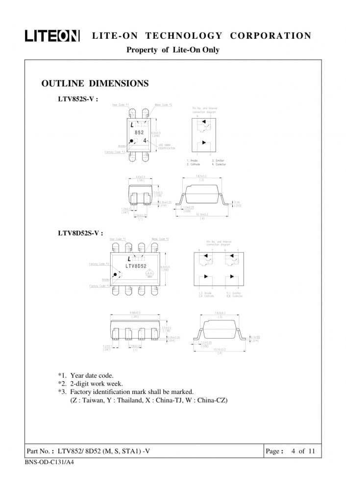 LTV-852S datasheet page 4