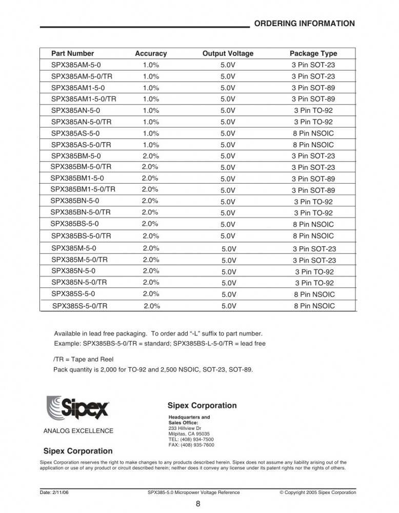 SPX385 datasheet page 8