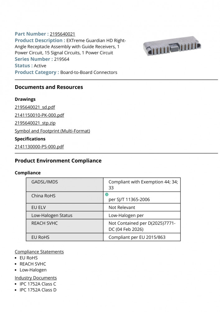 2195640021 technical document page 1