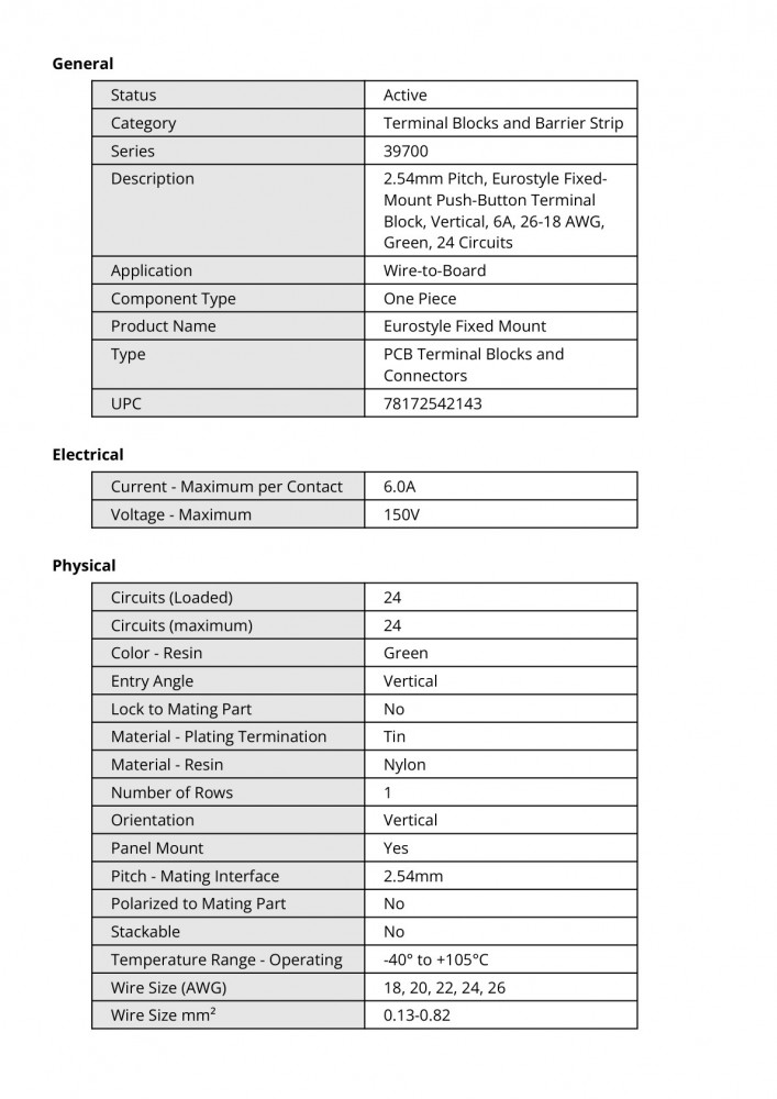 MOLEX 397000224 technical document preview, page 2