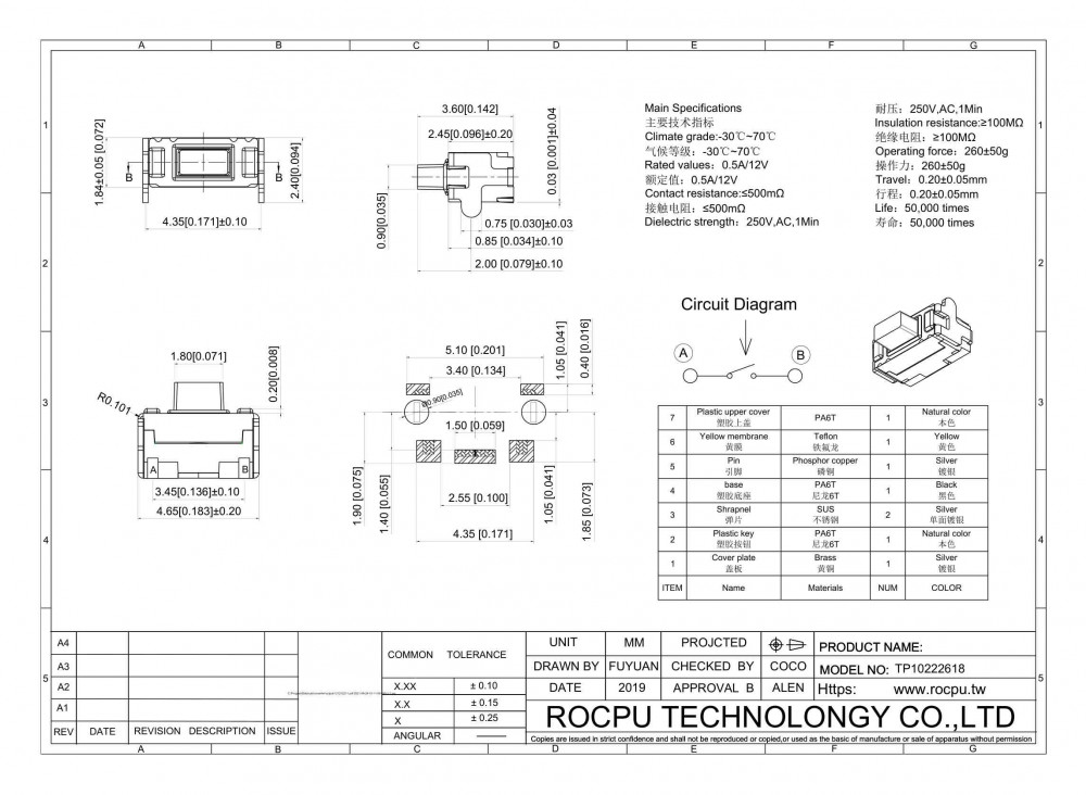 ROCPU TP10222618 technical document