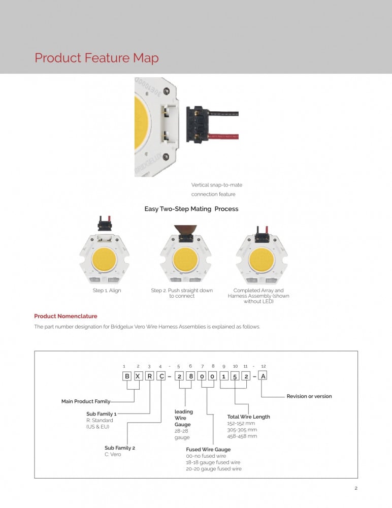 Bridgelux Vero Wire Harness datasheet page 4