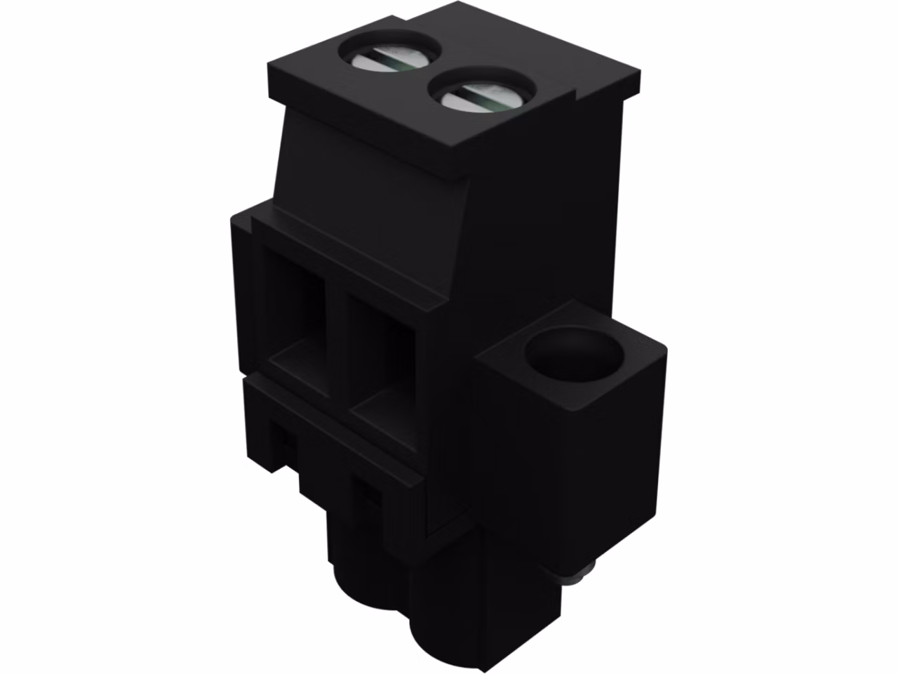 5.00mm Pitch Eurostyle Vertical Plug, with Retention Screws and Reverse Imprinting, Rear Wire Entry, Black, 2 Circuits for sale