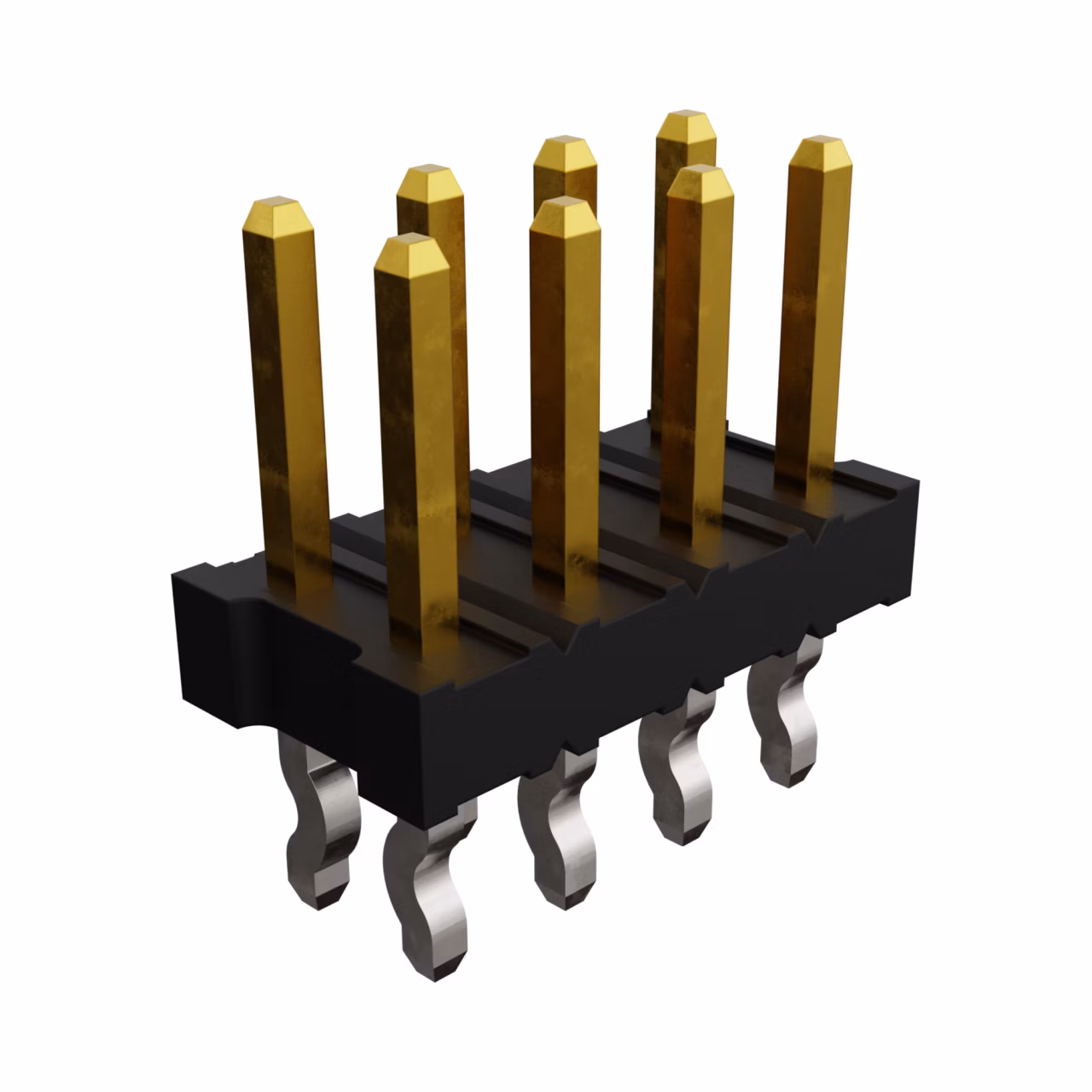 2.00mm Pitch Milli-Grid Straddle Mount Header, 8 Circuits, 0.38µm Gold (Au) Selective Plating, Lead-Free for sale