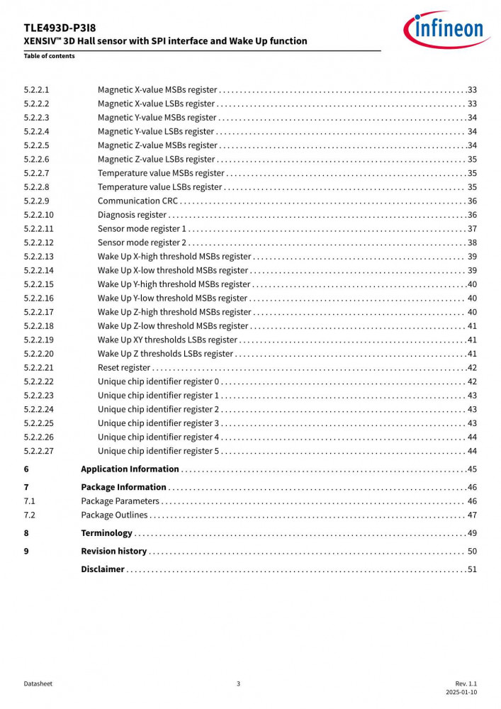 TLE493DP3I8XTMA1 datasheet page 3